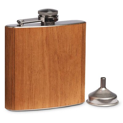 Flask Mahogany Wood 6 Ounce #35660 | Epic Products