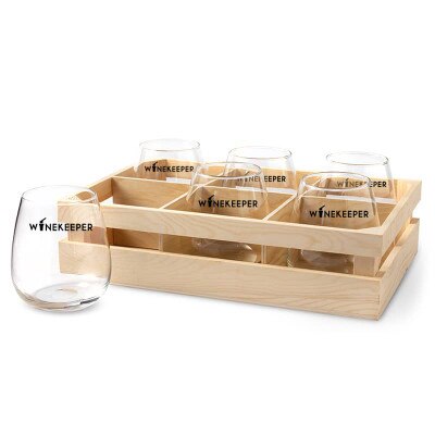 Imprinted Stemless Tumblers With Crate #34290-IM | Epic Products